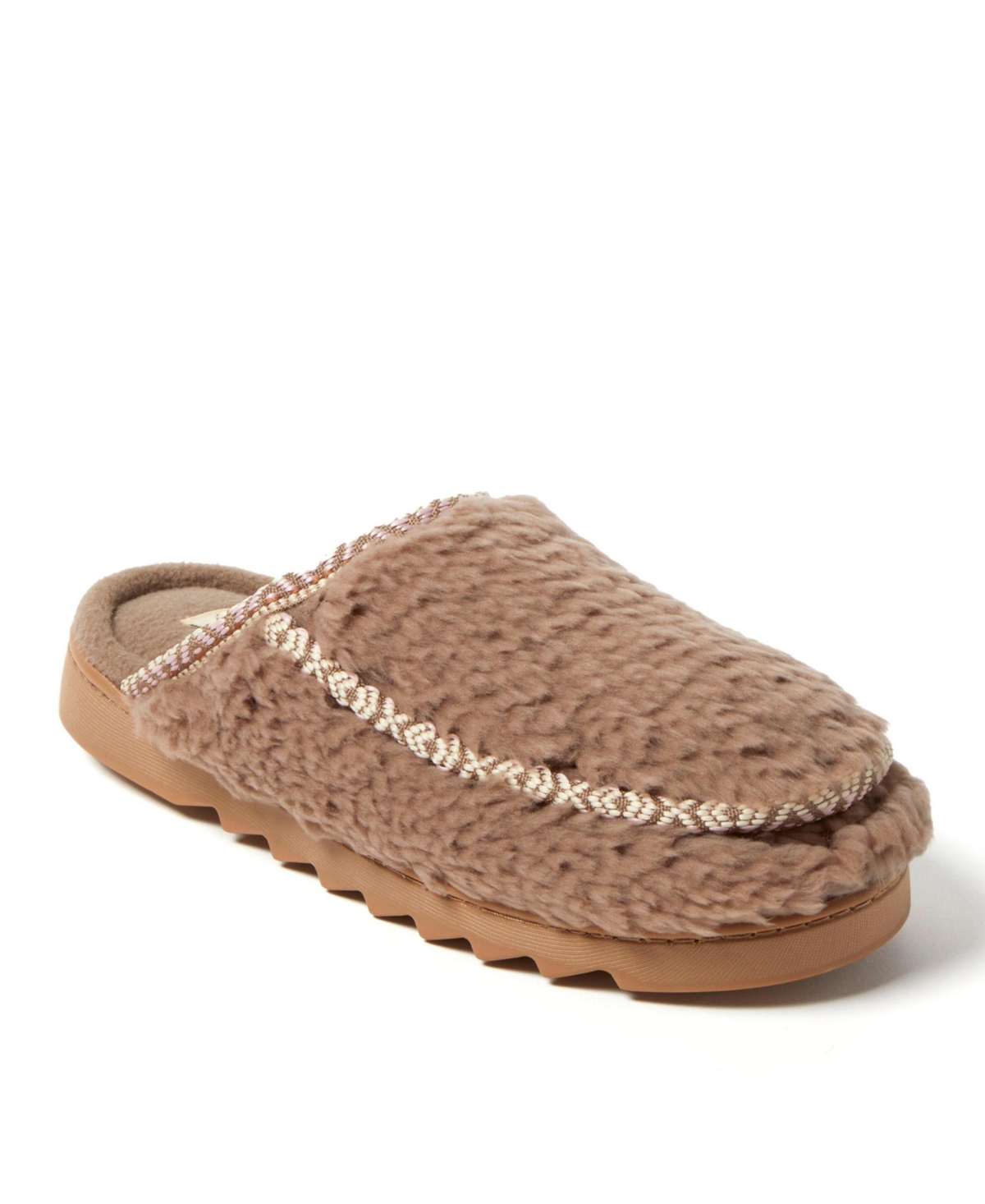 Click here for Dearfoams Womens Raven Teddy Scuff Slipper - Fossi... prices