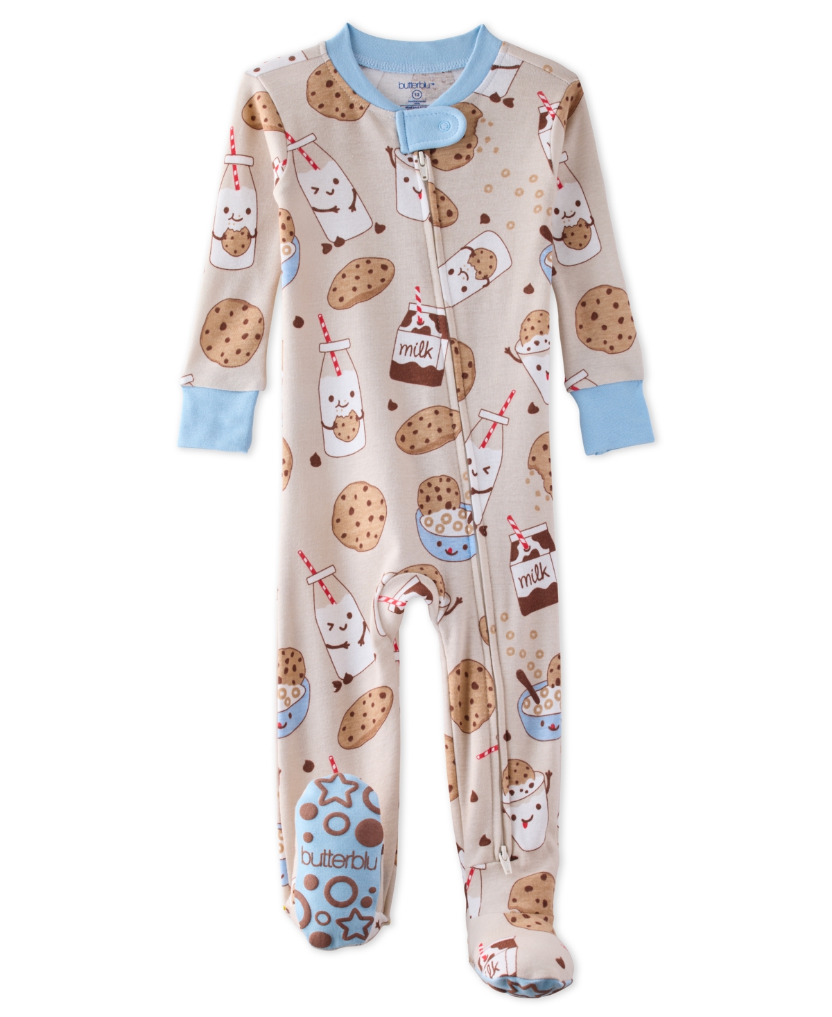 Click here for butterblu Baby Cruz Footed Sleeper Pajama - Milk N... prices
