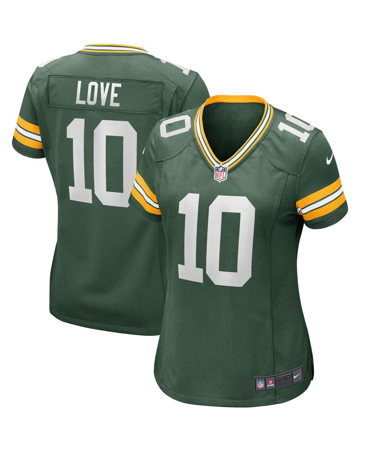 Click here for Nike Womens Jordan Love Green Green Bay Packers Ga... prices