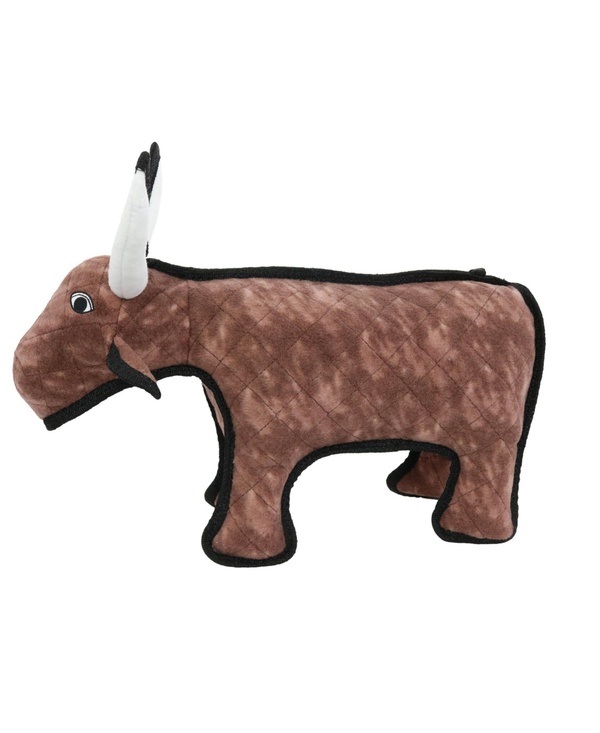 Click here for Tuffy Medium Barnyard Bull  Durable Plush Dog Toy prices