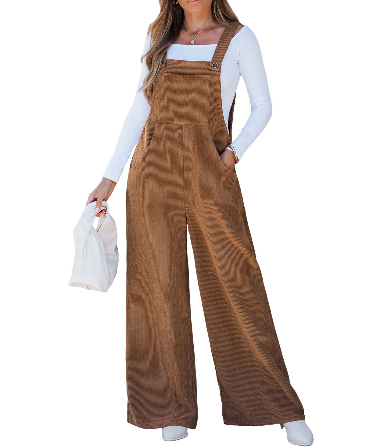 Click here for Cupshe Womens Fireside Fun Jumpsuit - Brown prices