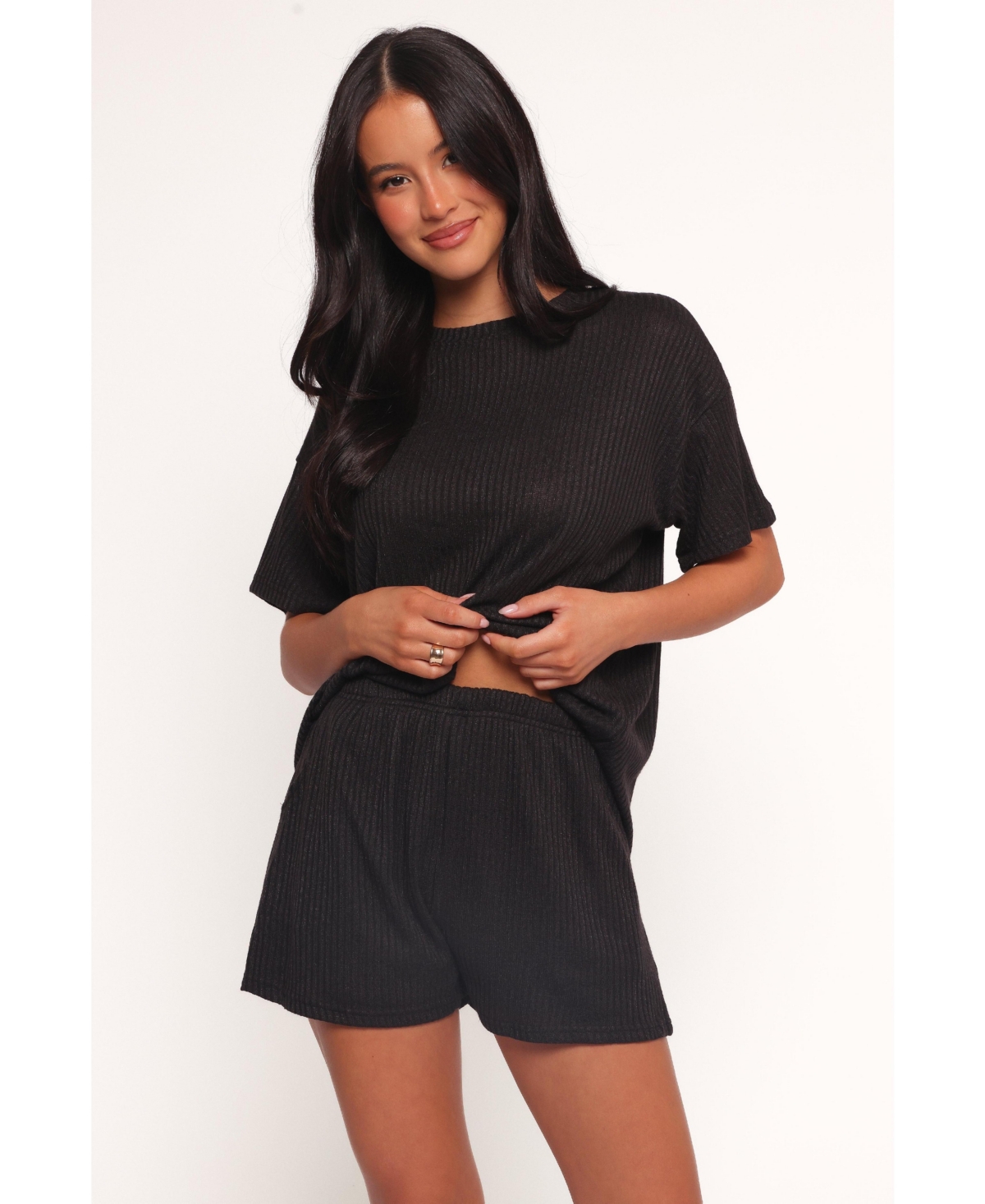 Petal and Pup Womens Kaiya Frill Short Set - Black