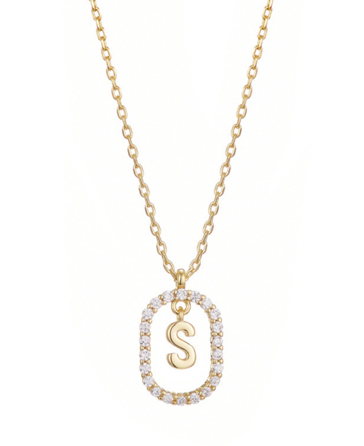 Click here for Adornia Gold Plated Cubic Zirconia Floating Letter... prices