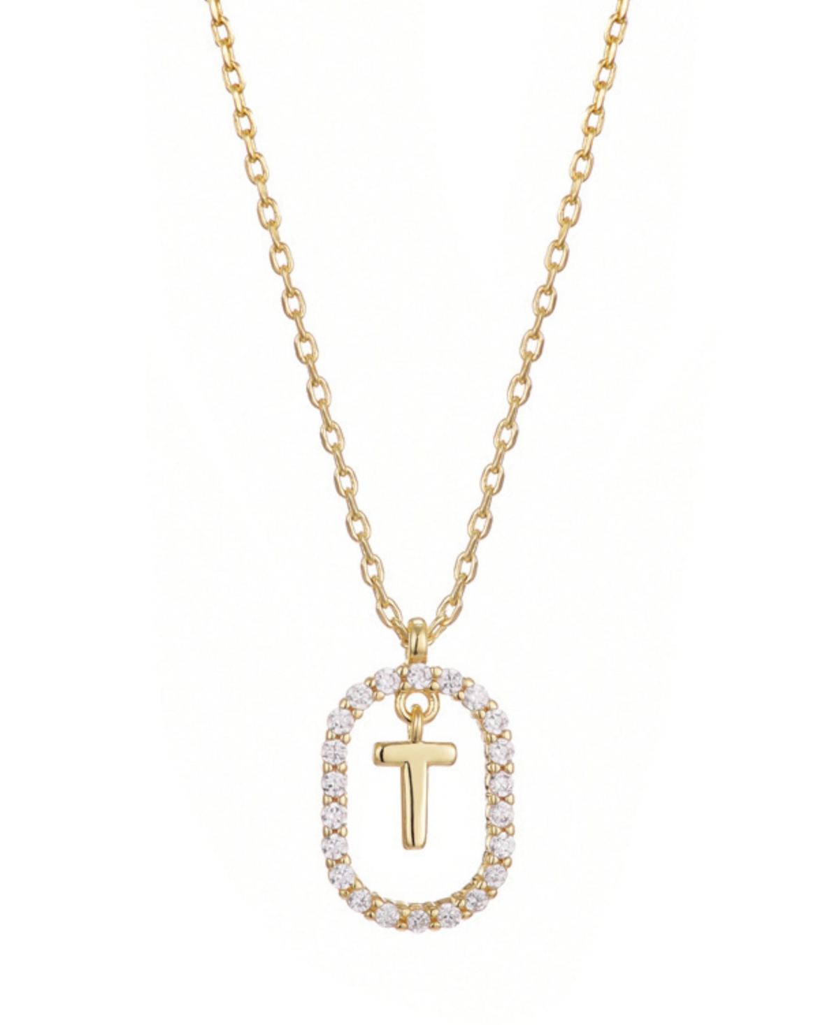Click here for Adornia Gold Plated Cubic Zirconia Floating Letter... prices