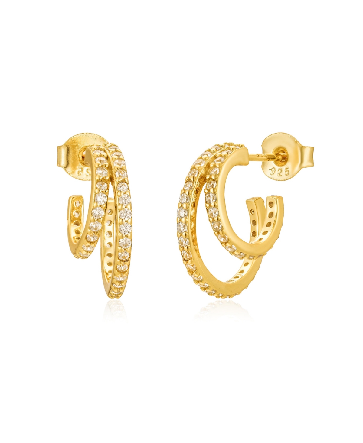 Click here for Hannah Crystal Mini Hoops - Gold prices