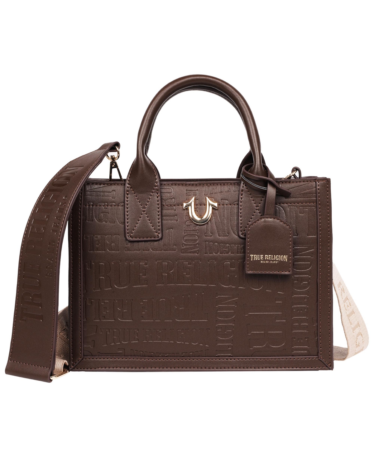 Click here for True Religion Mega Logo Modern Tote - Chocolate prices