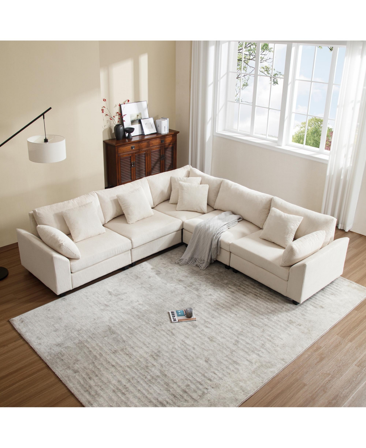 Click here for Morden Fort 115 W Corduroy Oversized Modular Secti... prices