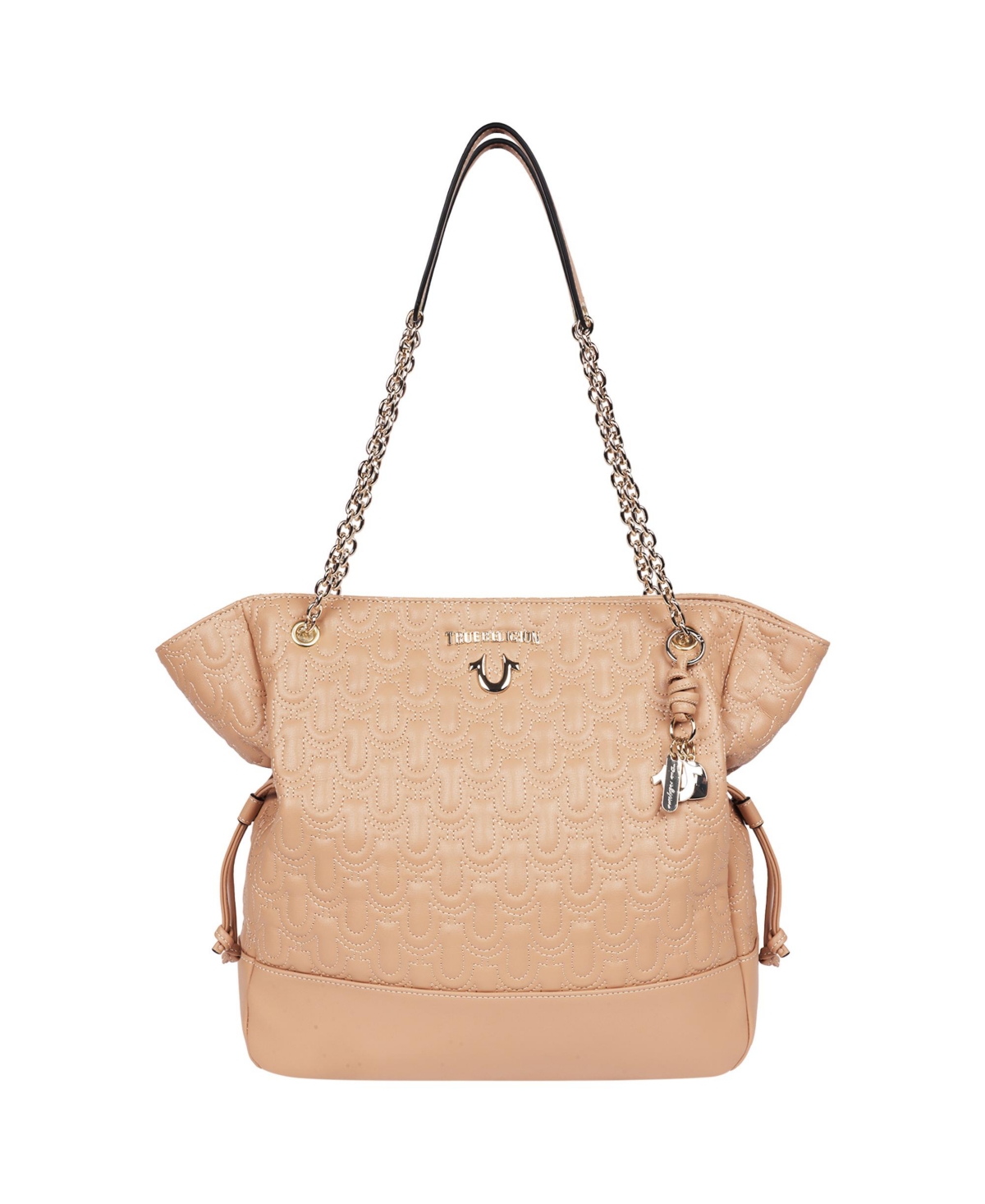 Click here for True Religion Cinch Side Soft Logo Tote - Camel prices