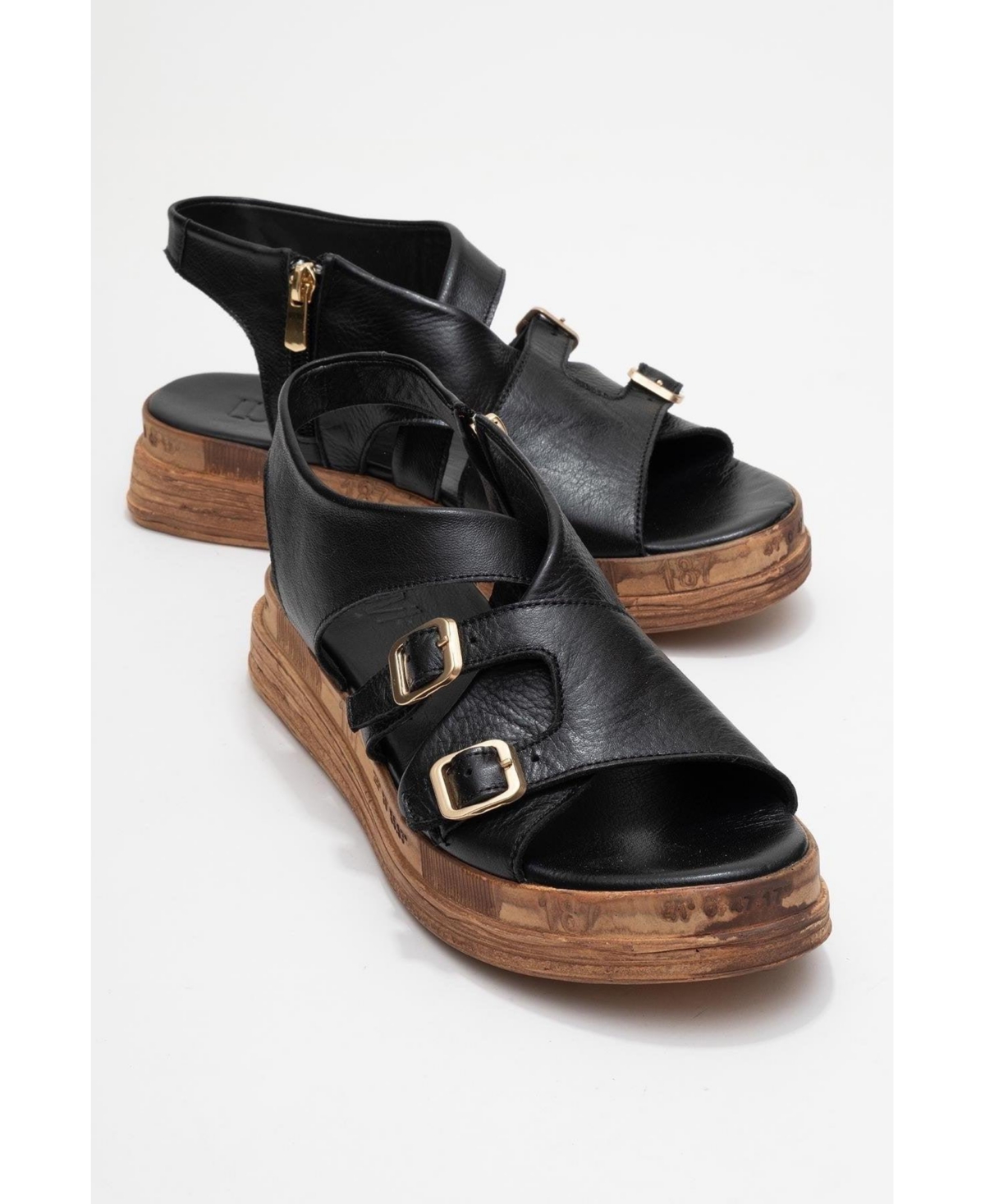 Click here for Forever & Always Shoes Levine Leather Buckled Side... prices