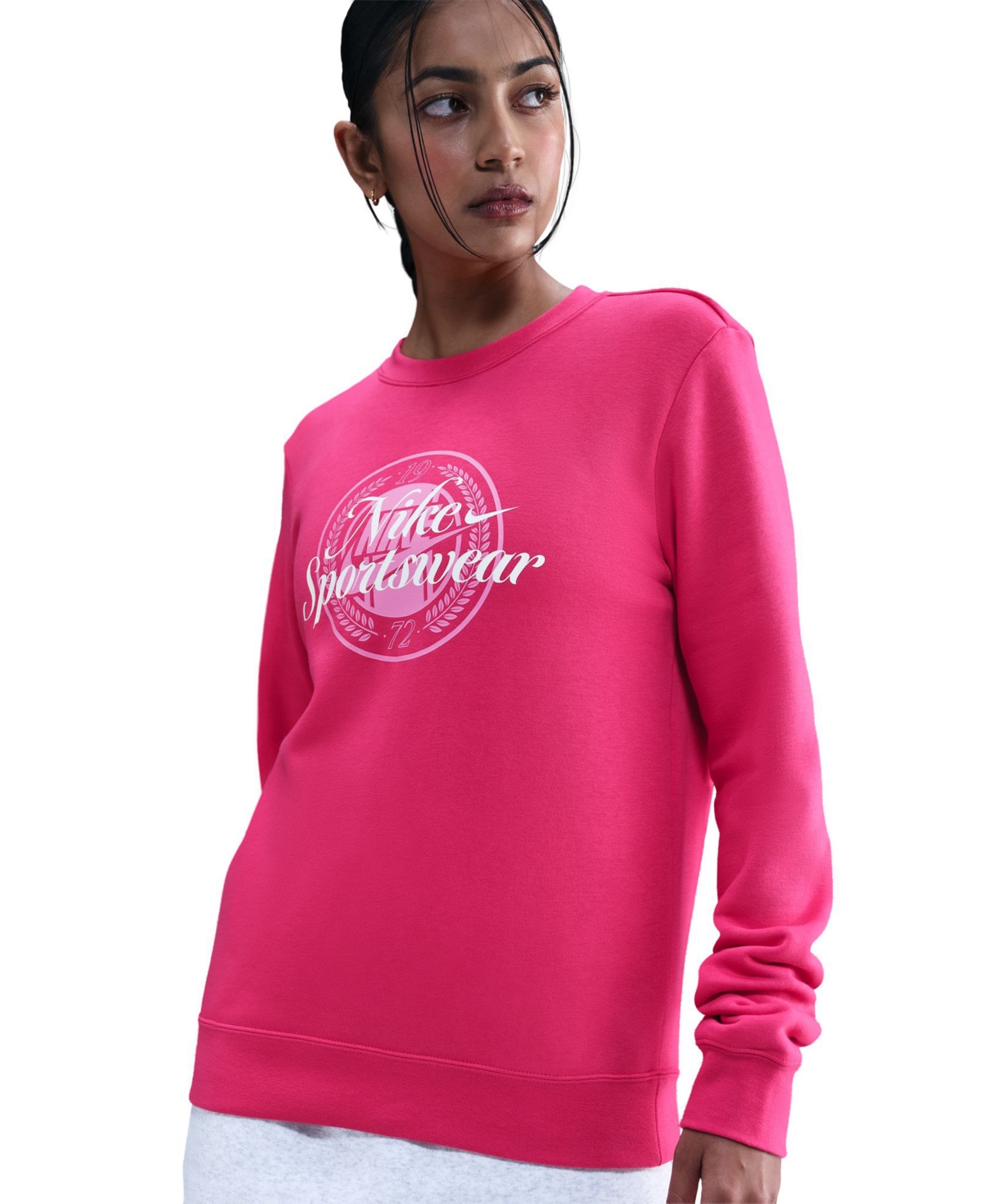 Click here for Nike Sportswear Womens Club Fleece Graphic Crewnec... prices