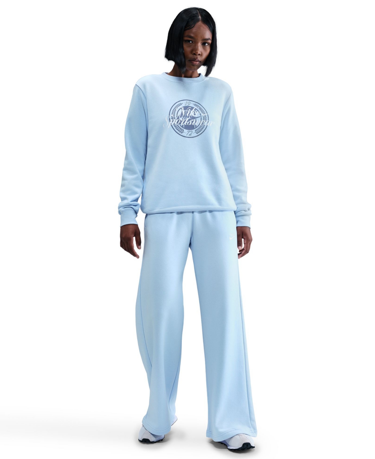 Click here for Nike Sportswear Womens Club Fleece Graphic Crewnec... prices