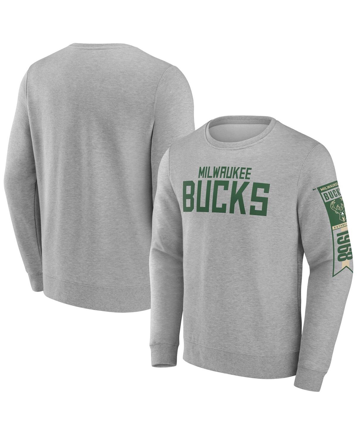 Click here for Fanatics Mens Gray Milwaukee Bucks Fleece Pullover... prices