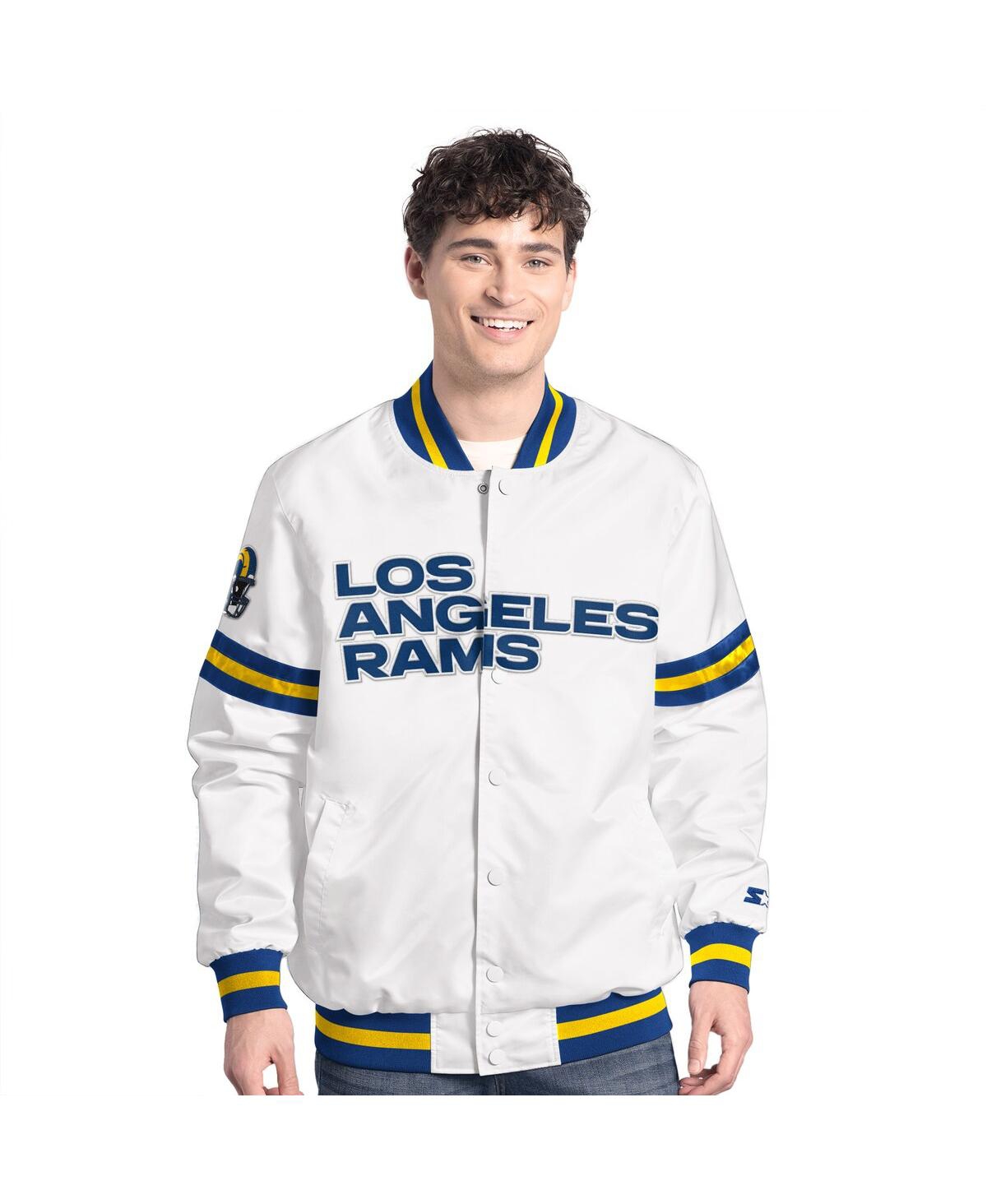 Click here for Starter Mens White Los Angeles Rams Scout Full-Sna... prices