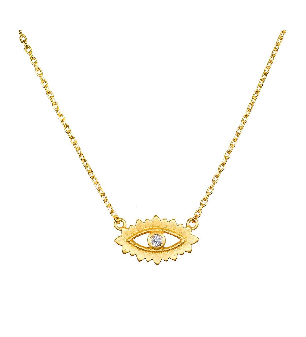 Click here for Ignite Intuition White Topaz Evil Eye Necklace prices