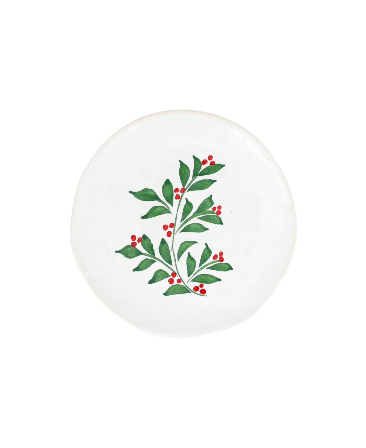 Click here for Vietri Aria Holiday Cocktail Plate - White prices