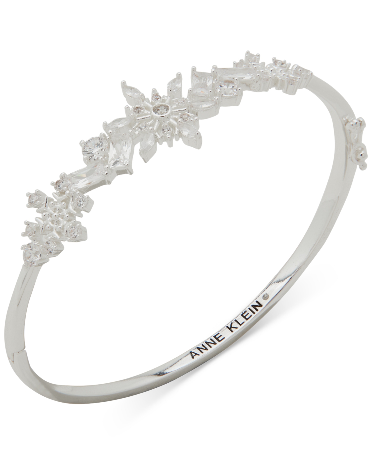 Click here for Anne Klein Cubic Zirconia Silver-Tone Snowflake Op... prices
