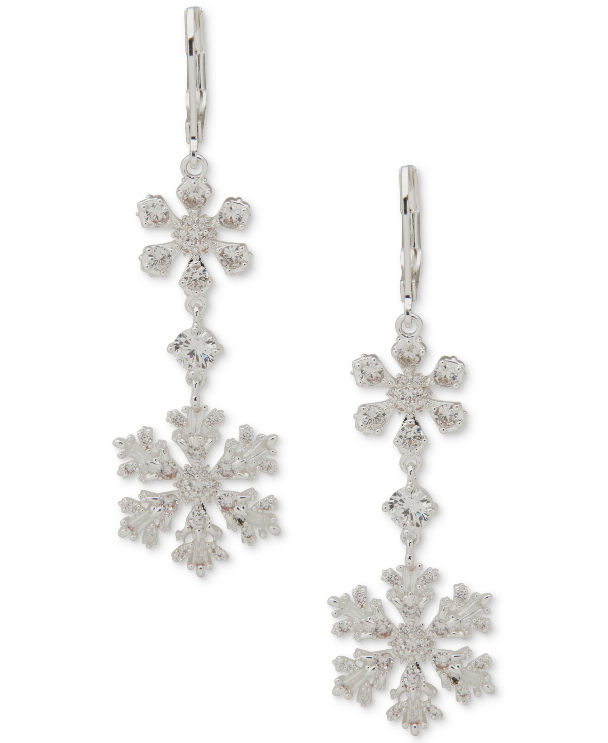 Click here for Anne Klein Cubic Zirconia Silver-Tone Double Snowf... prices