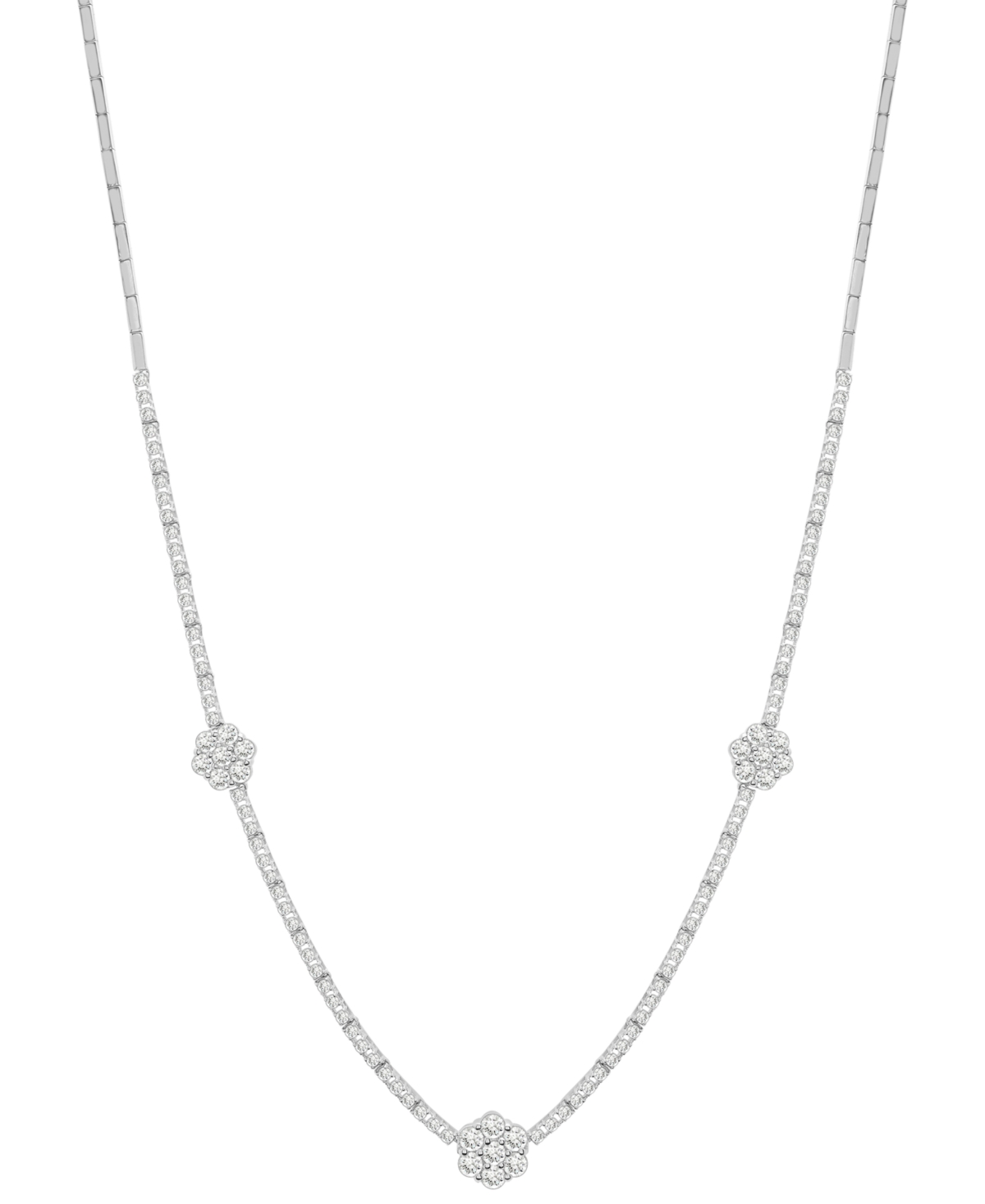 Click here for Wrapped in Love Diamond Tennis Flower Necklace (2.... prices