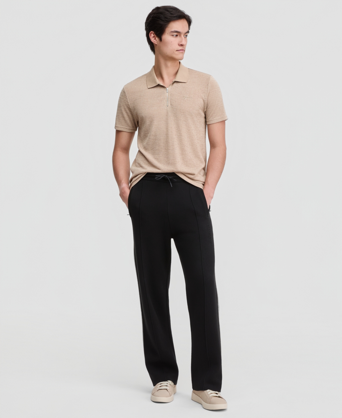 Click here for Guess Mens Yaki Drawstring Pants - Jet Black A996 prices