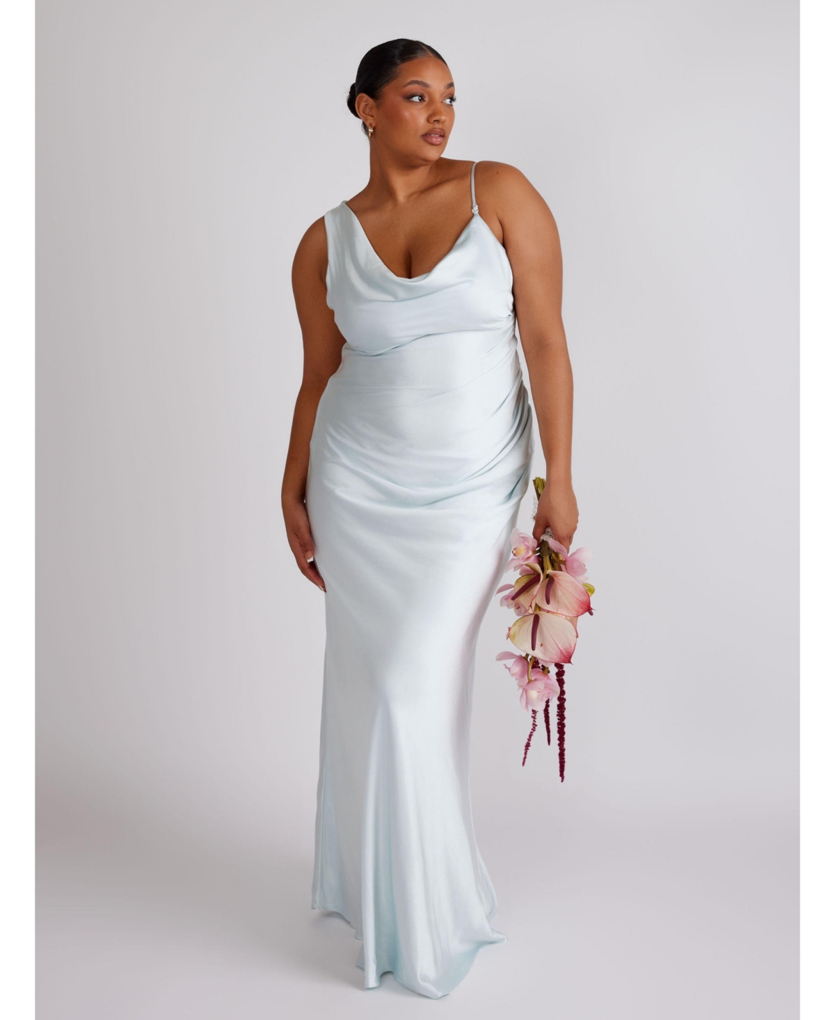 Click here for Six Stories Cowl Front Asymmetric Bridesmaid Dress... prices