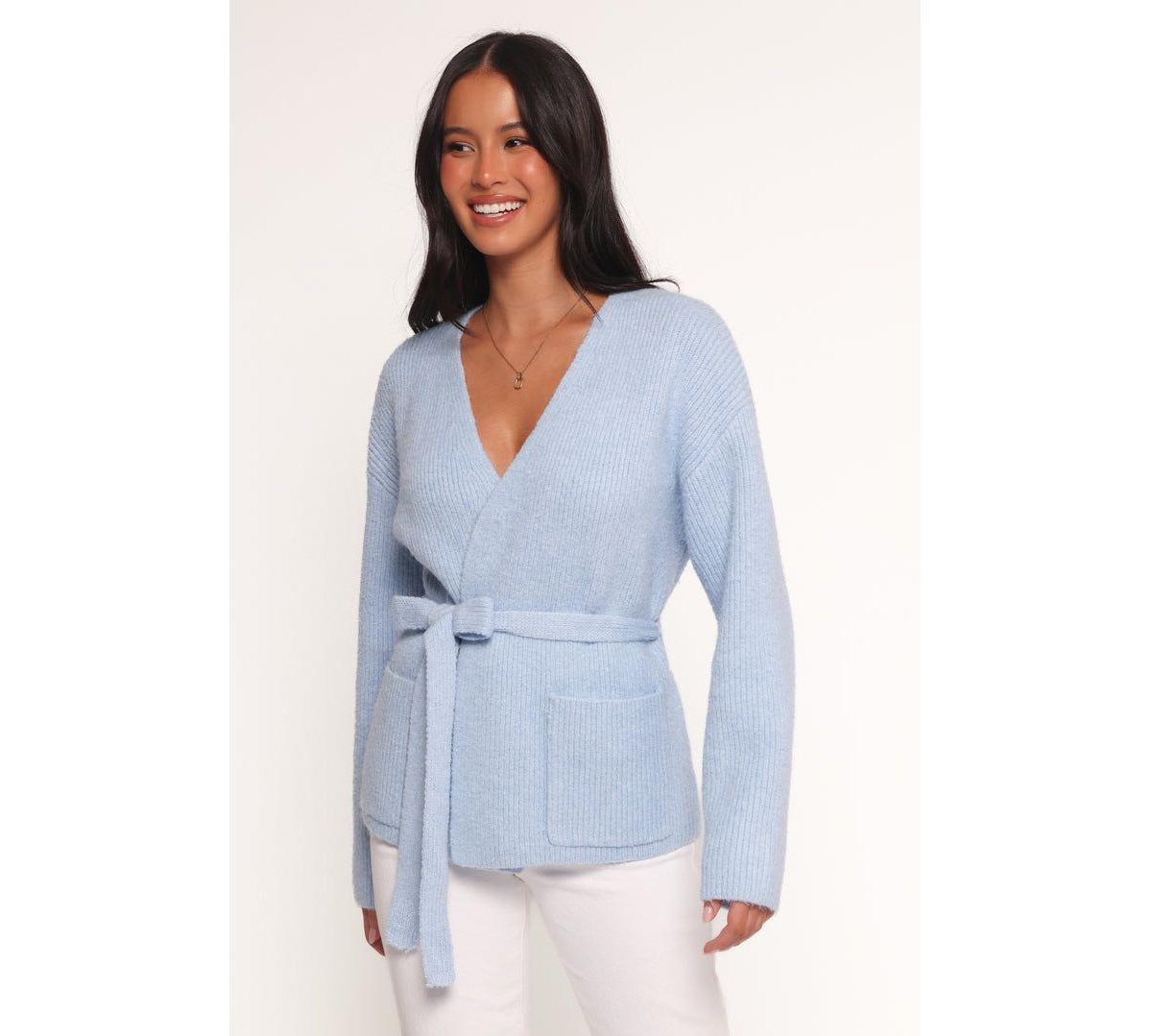 Click here for Petal and Pup Womens Mika Wrap Cardigan - Blue Xl... prices