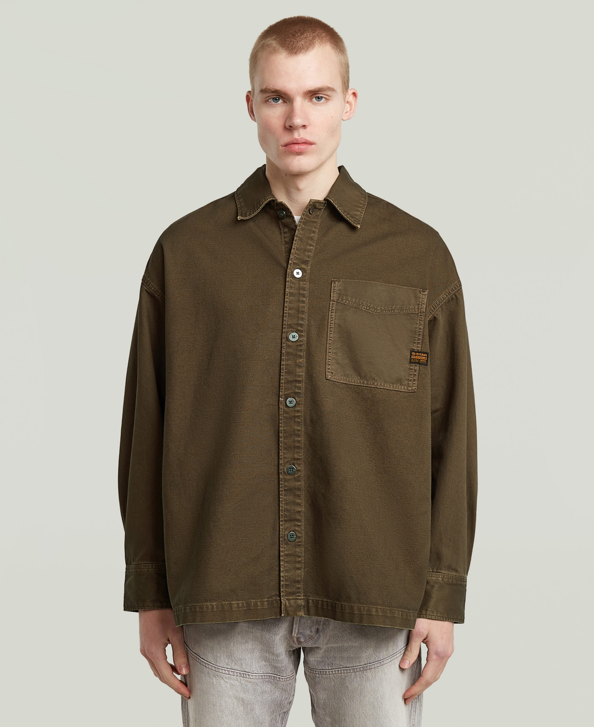 Click here for G-Star Raw Mens Collared Neck Overshirt - Brown prices