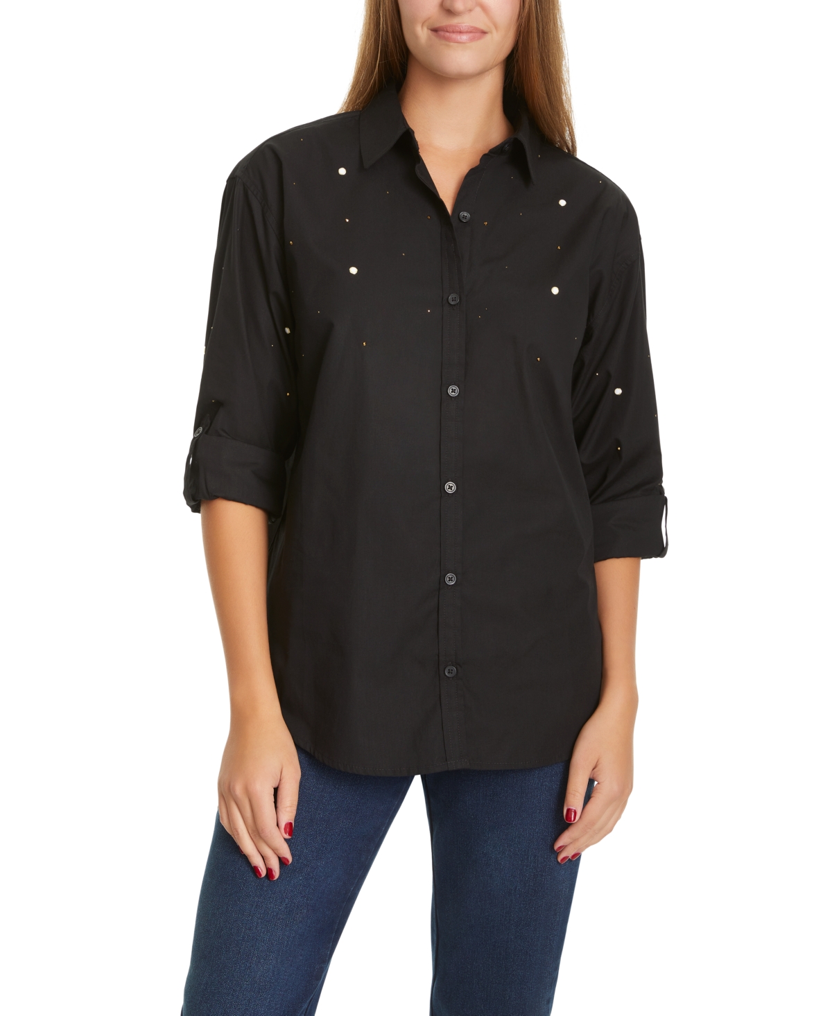 Click here for Gloria Vanderbilt Womens Amanda Collared Shirt - B... prices