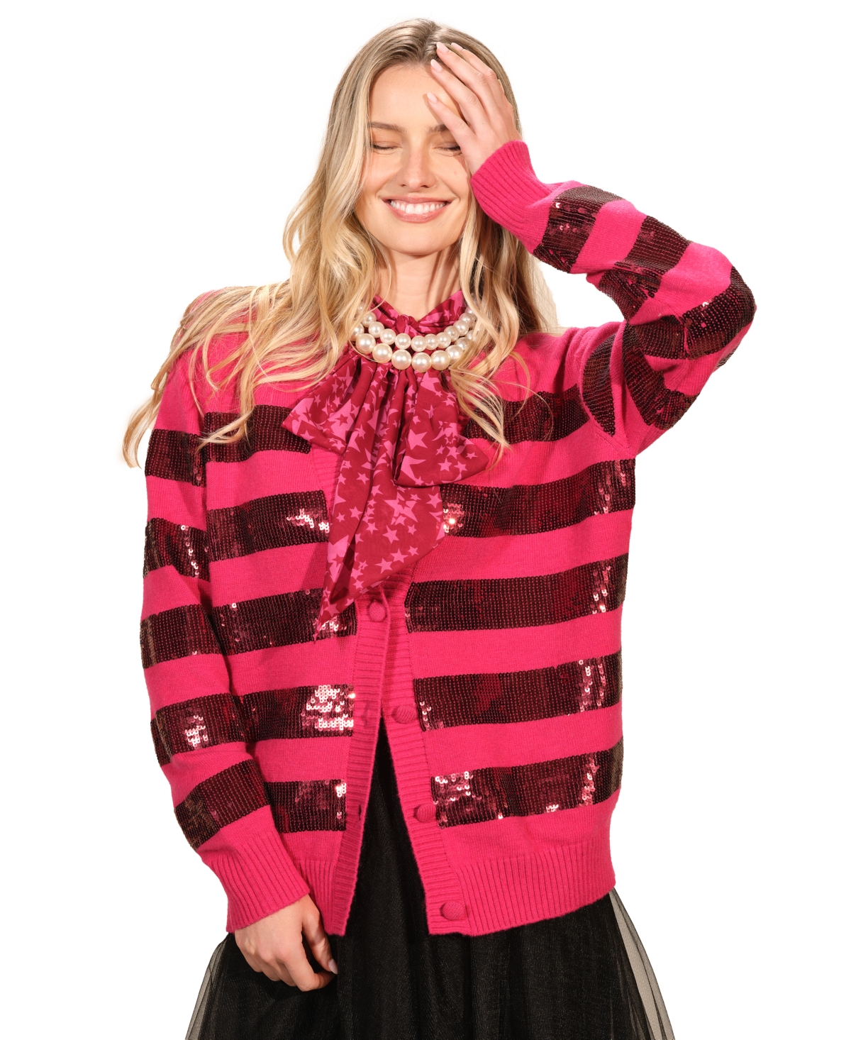 Click here for Isaac Mizrahi Womens Long Sleeve Striped Cardigan... prices