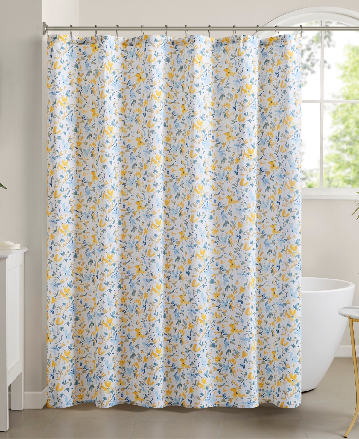 Click here for Laura Ashley Nora Shower Curtain  72 x 84 - Yellow... prices