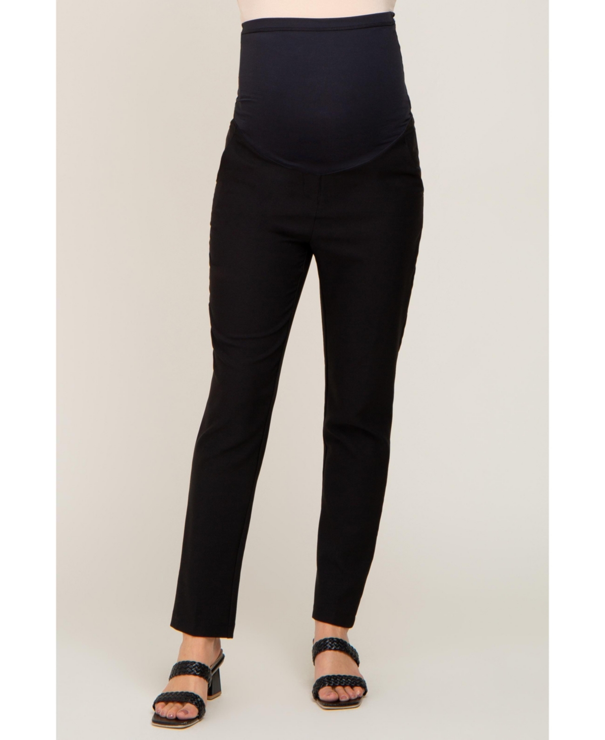 Click here for Pinkblush Maternity Black Stretchy Slim Fit Crop D... prices