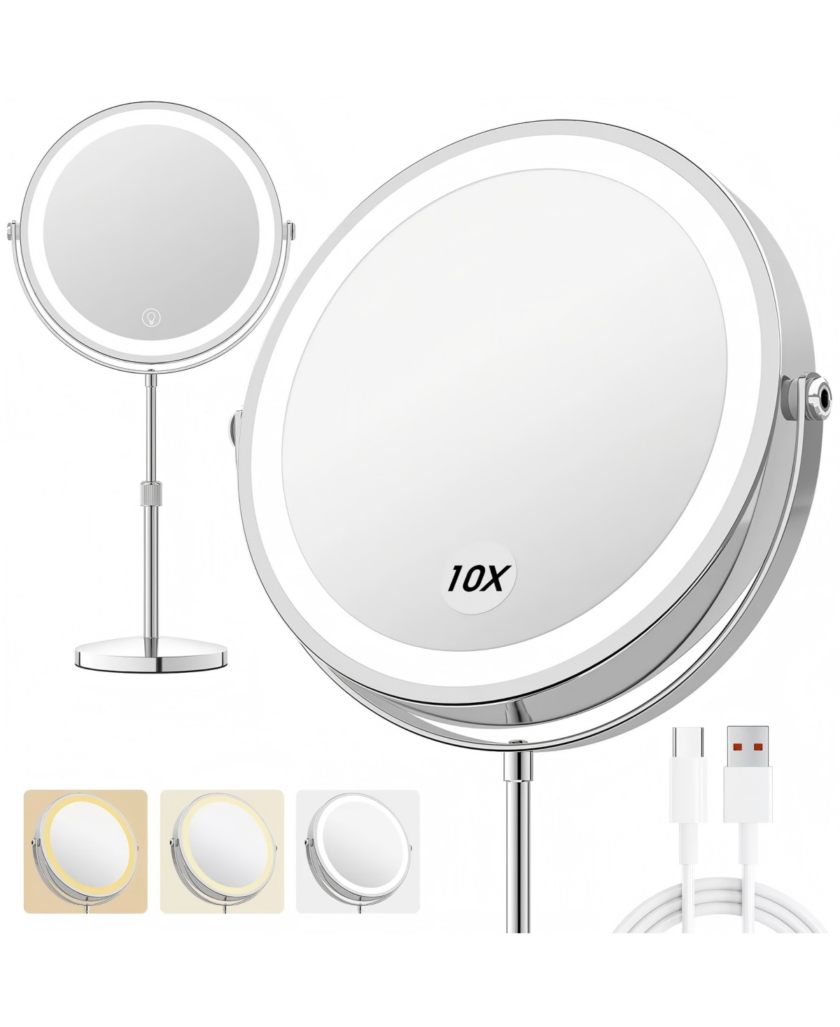 Click here for Lighted Makeup Mirror with 10X Magnification  3 Co... prices