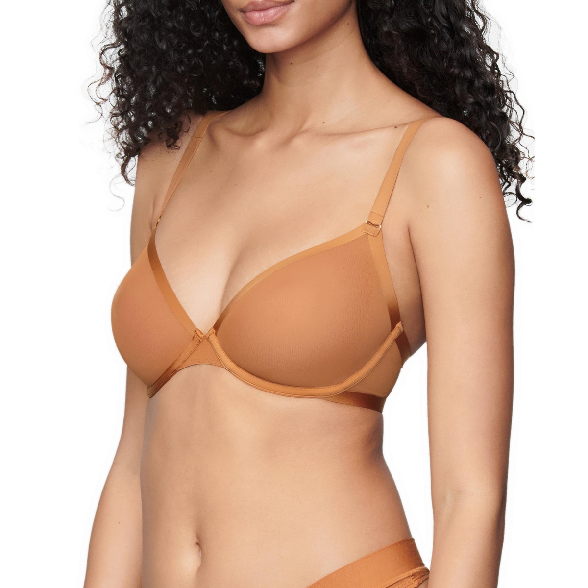 Click here for Cuup Womens The Plunge - Mesh Bra - Caramel prices