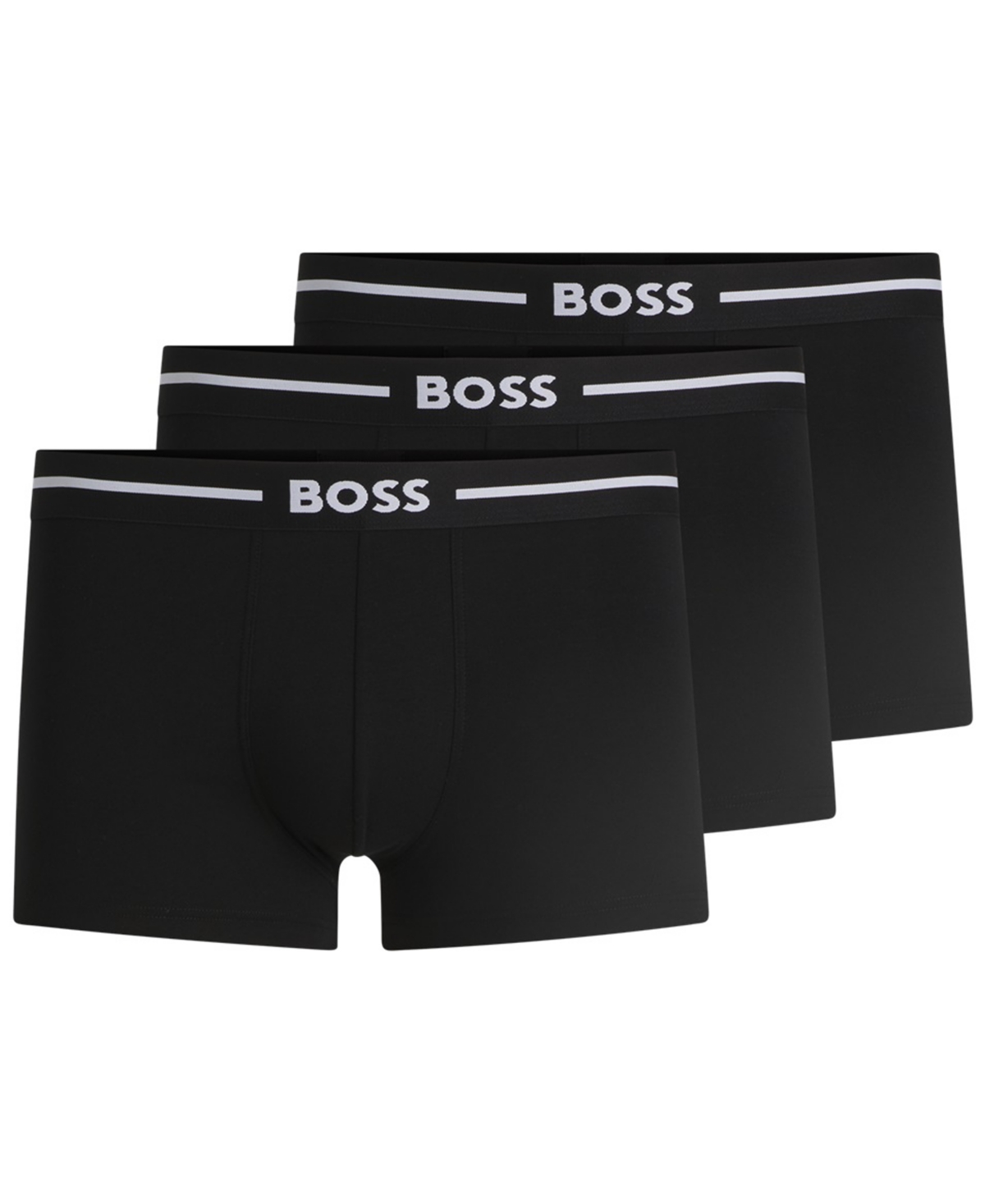 Click here for Hugo Boss Mens 3-Pack Bold Logo Trunks - Black prices