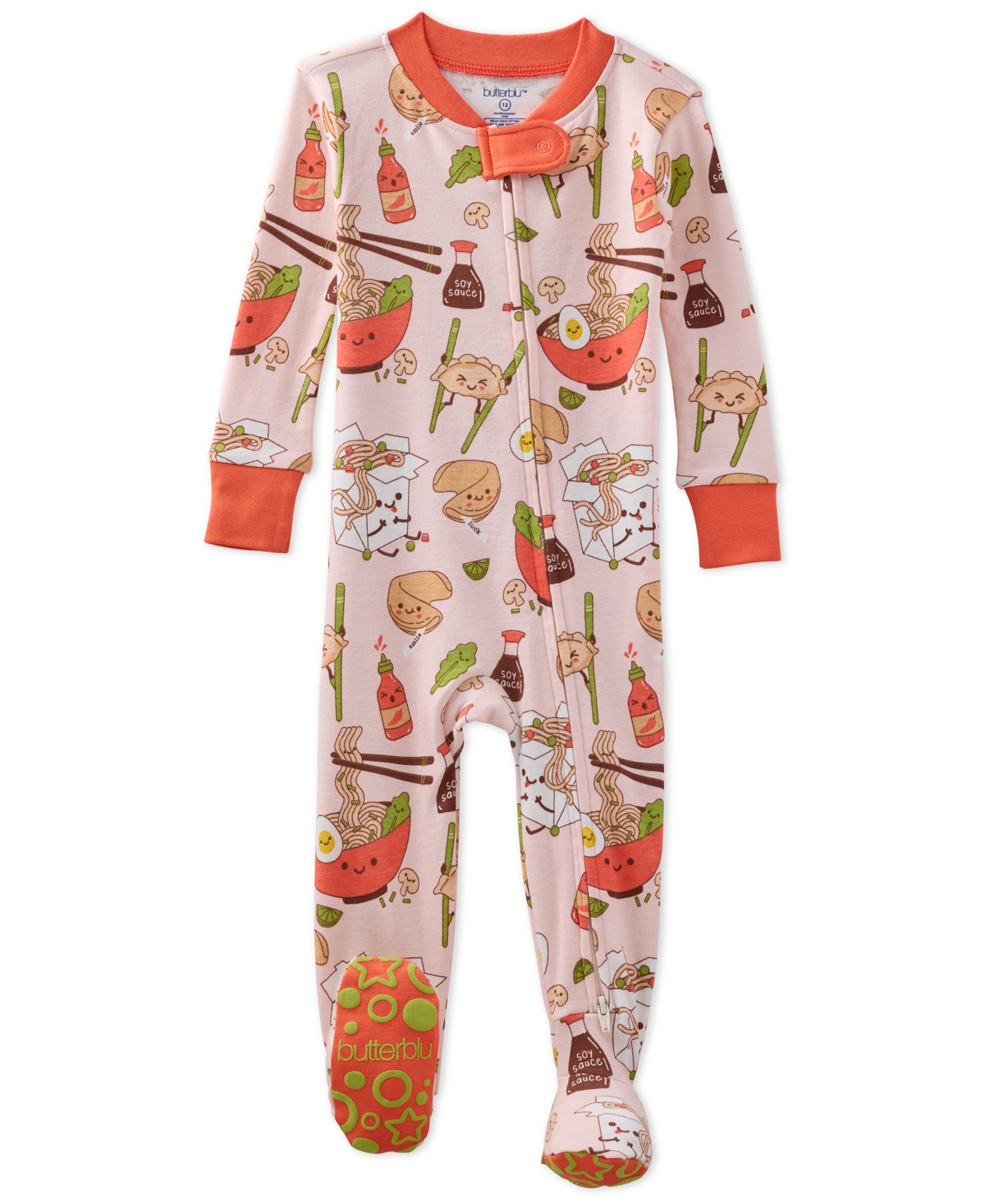 Click here for butterblu Baby Cruz Footed Sleeper Pajama - Pink D... prices