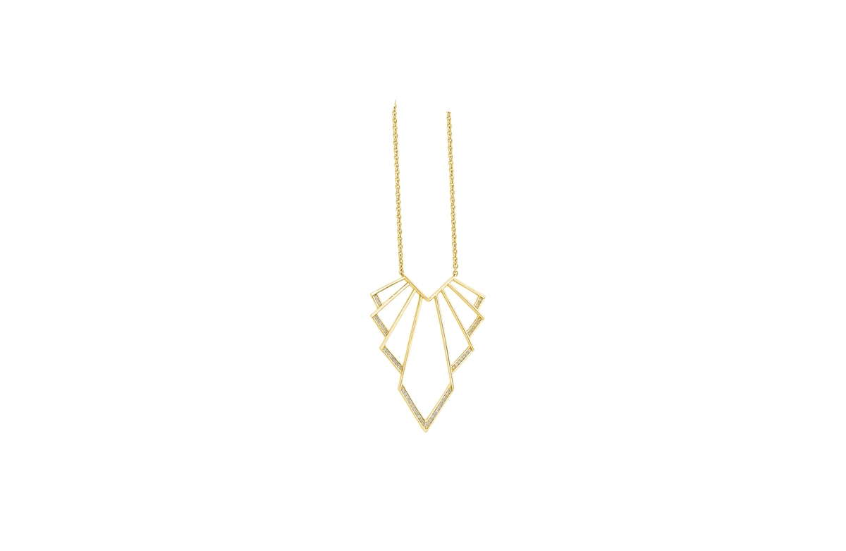 Click here for Chrysler Art Deco Pendant In Gold Vermeil - 18ct g... prices