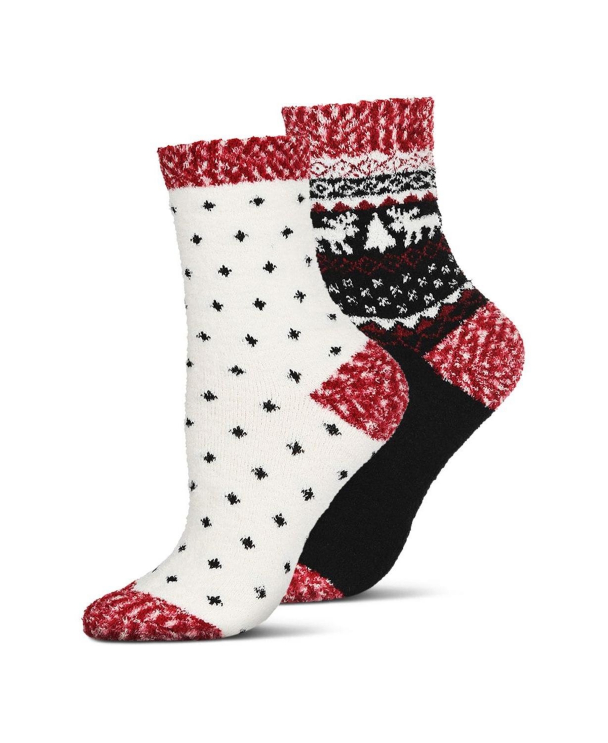 Click here for MeMoi Womens 2 Pair Pack Fairisle Border Cloud Sof... prices