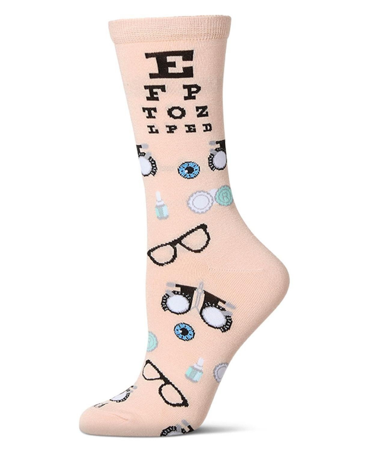 Click here for MeMoi Womens Eye Exam Rayon Blend Novelty Crew Soc... prices