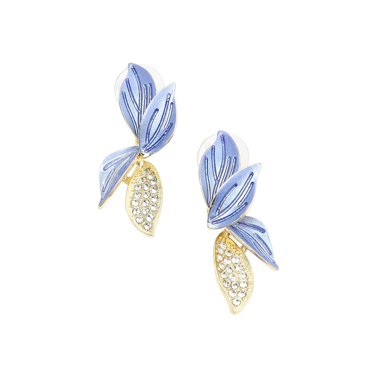 Click here for Sohi Womens Petal Drop Earrings - Blue prices