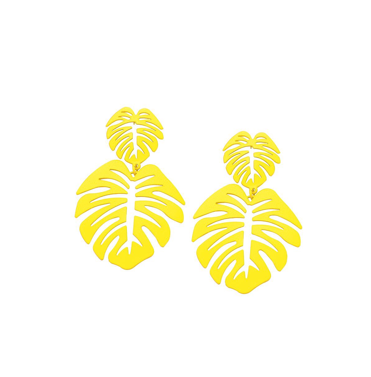 Click here for Sohi Womens Leaf Drop Earrings - Yellow prices