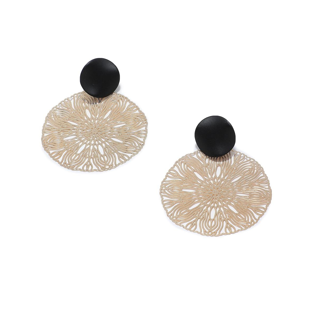 Click here for Sohi Womens Filigree Drop Earrings - Gold prices