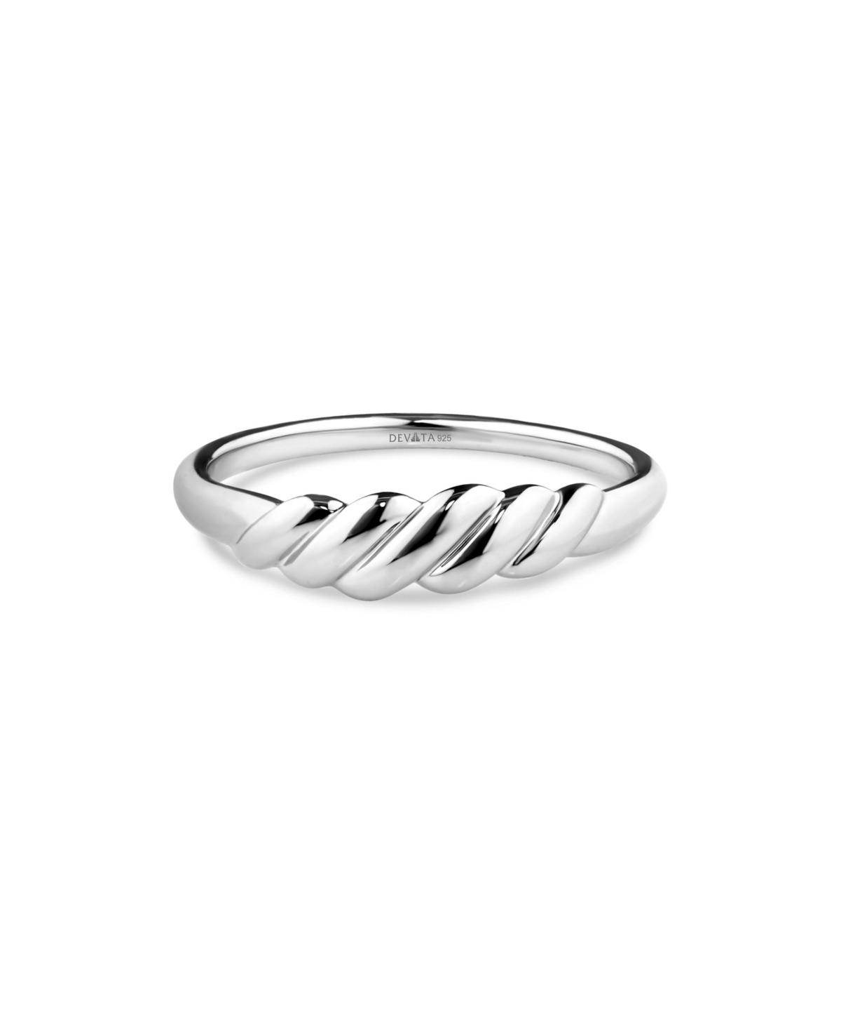 Click here for Devata Rope Ring in Rhodium Plated Sterling Silver... prices