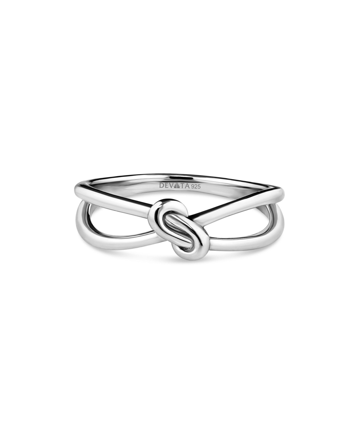 Click here for Devata Love Knot Ring in Rhodium Plated Sterling S... prices