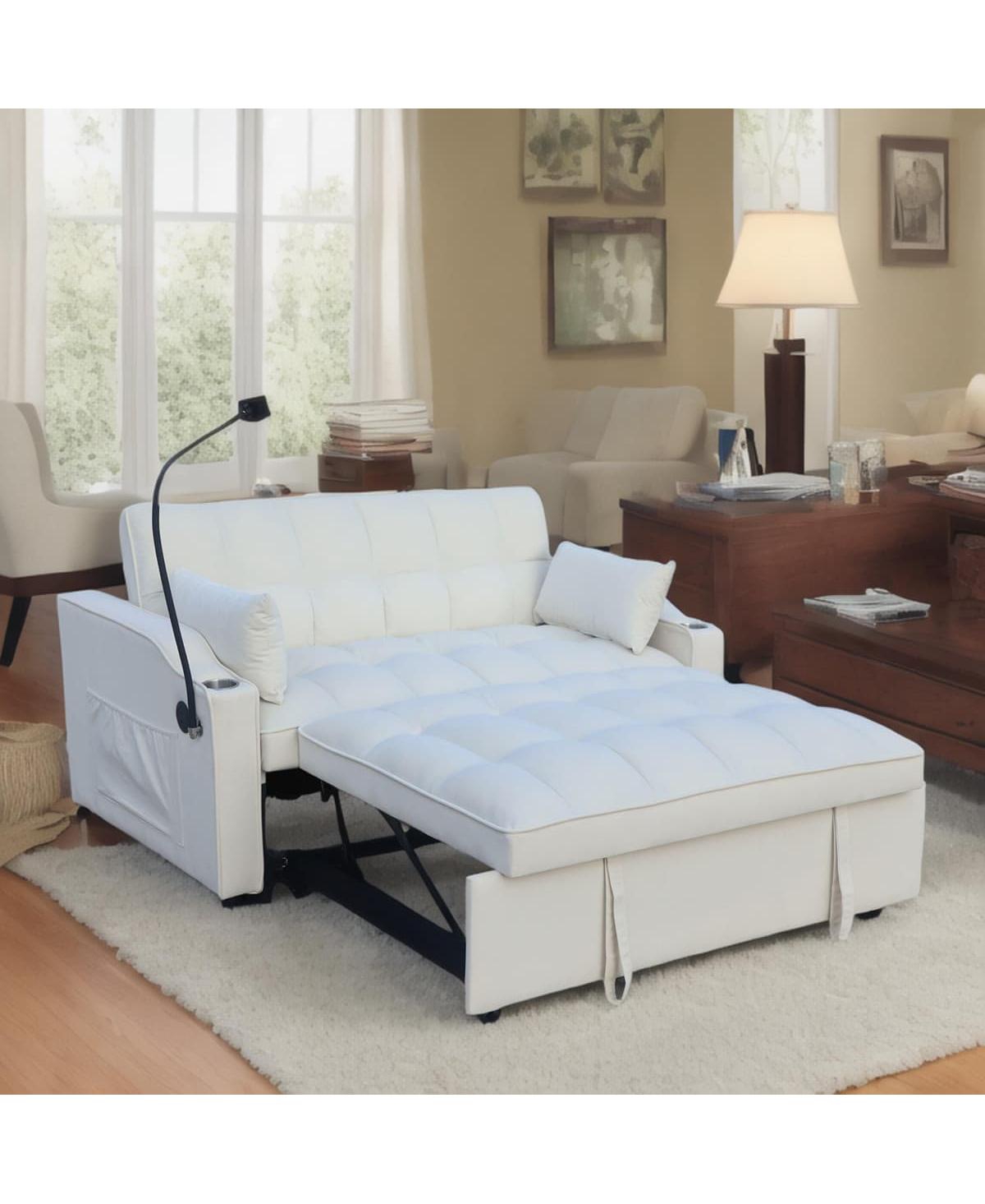 Click here for Tufted Convertible Loveseat Sleeper Sofa with Pull... prices