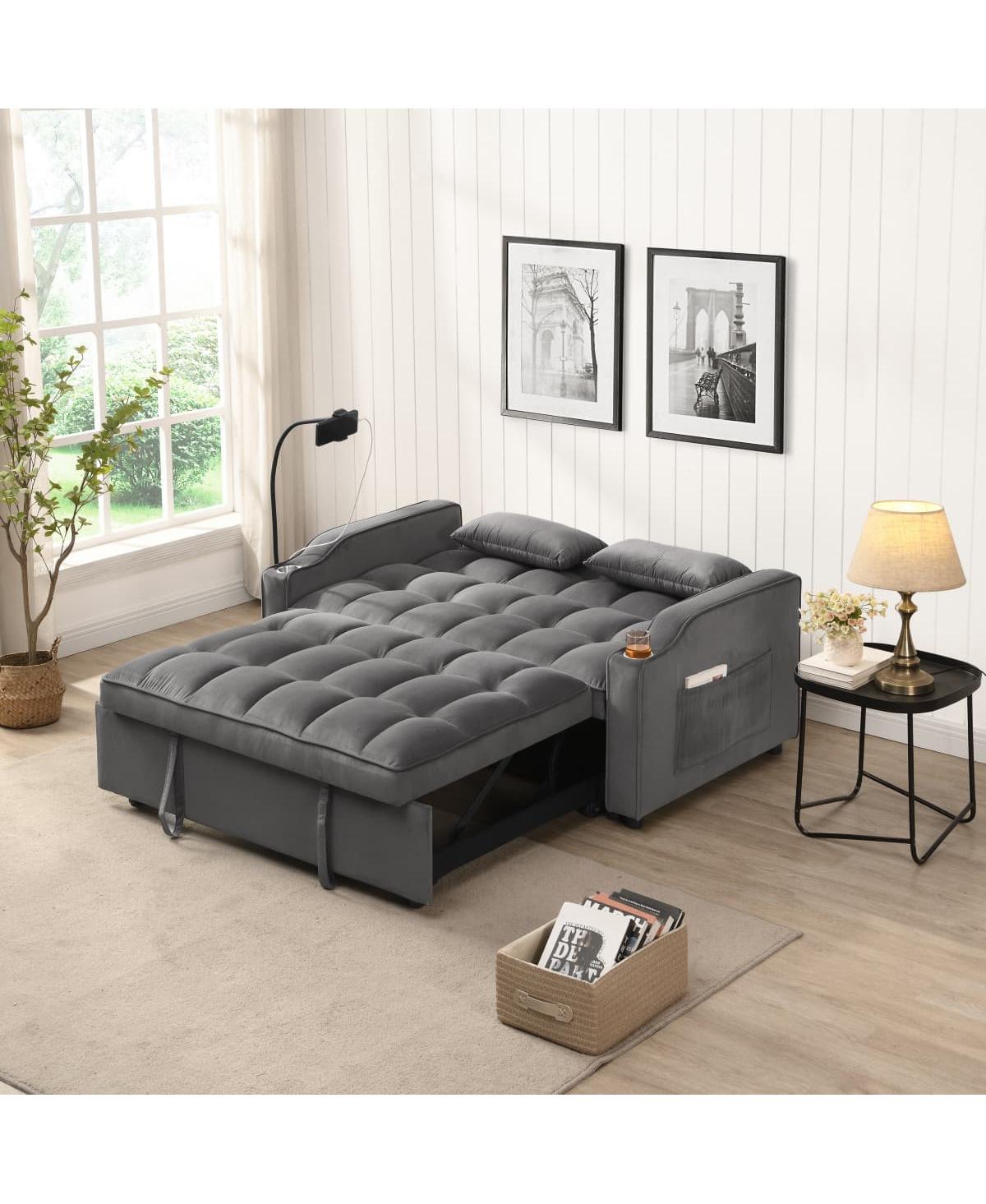 Click here for Tufted Convertible Loveseat Sleeper Sofa with Pull... prices