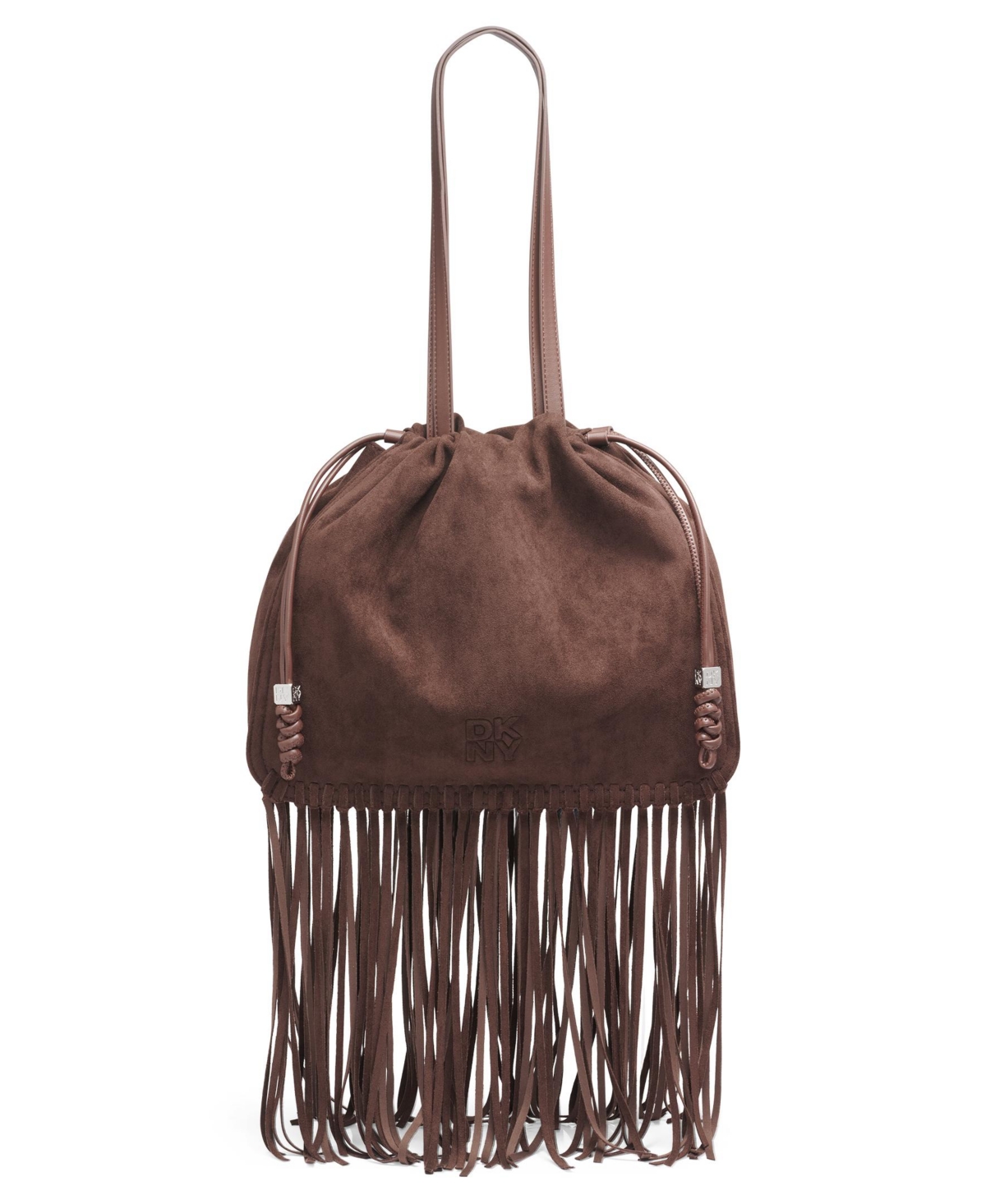 Click here for Dkny Halle Large Drawstring Tote Bag - Chocolate prices