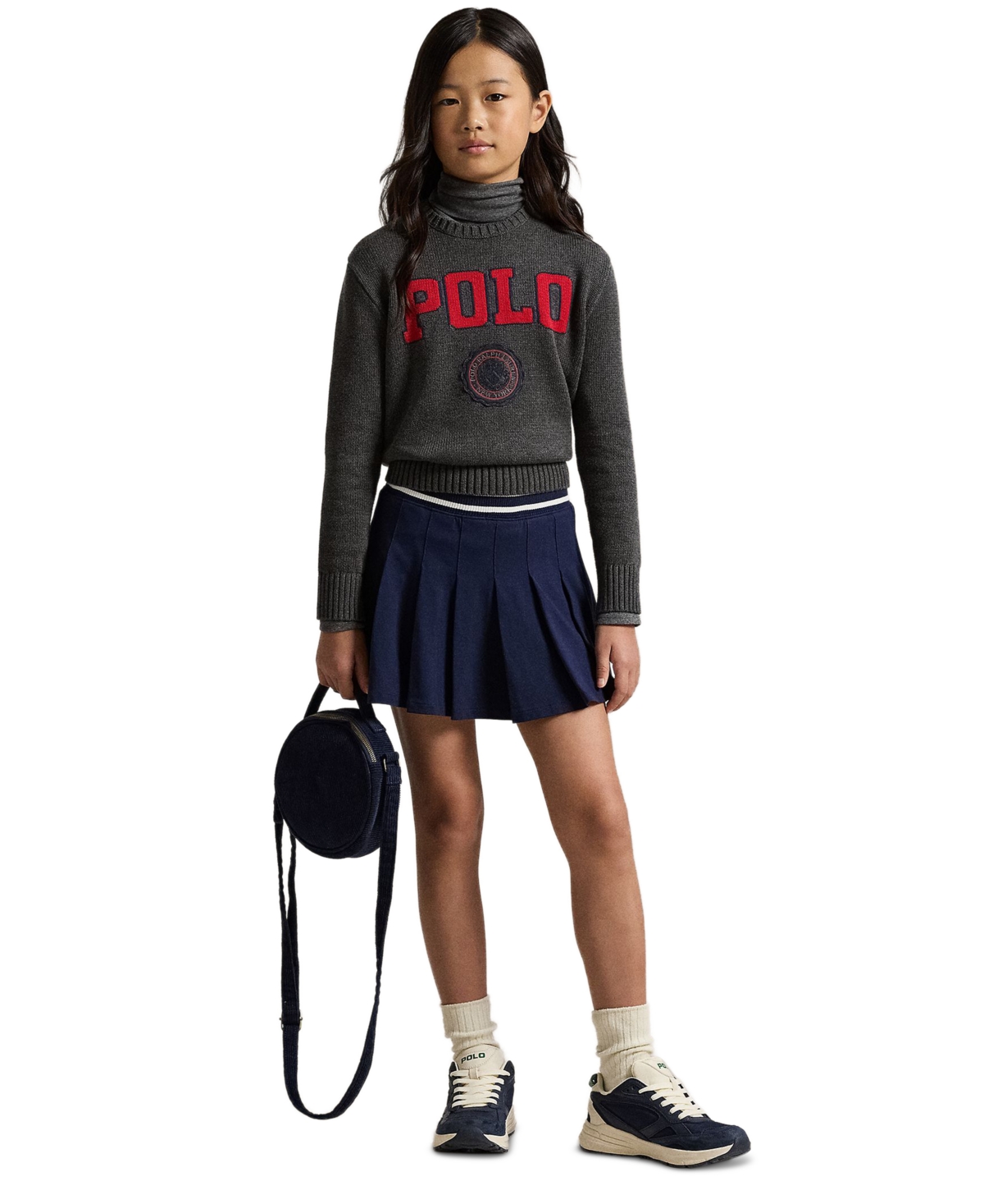 Click here for Polo Ralph Lauren Girls 7-16 Pleated Striped Trim... prices