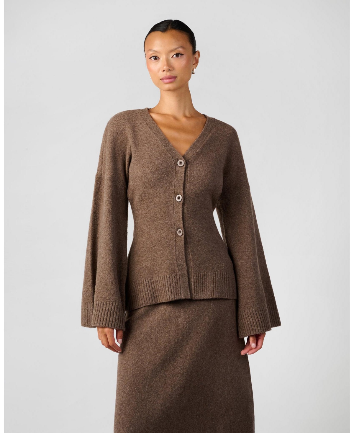 Click here for WeWoreWhat Womens Cinched Waist Cardigan - Brown prices