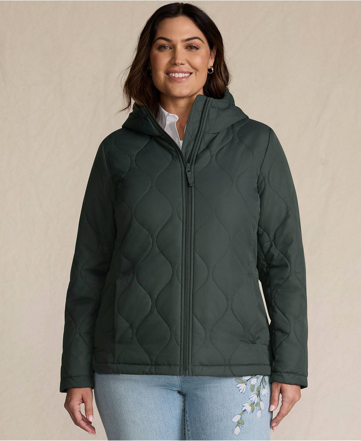 Click here for Lands End Plus Size FeatherFree Onion Quilted Insu... prices