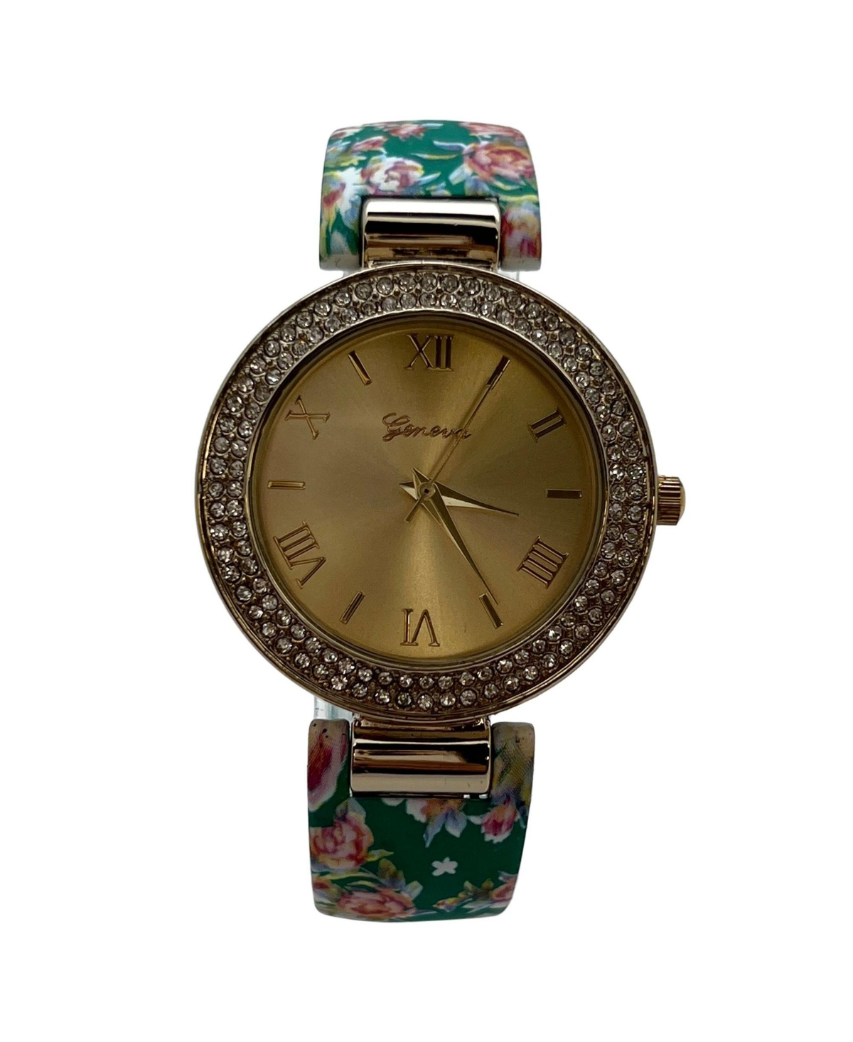 Click here for Olivia Pratt Green Floral Printed Soft Band Bangle... prices