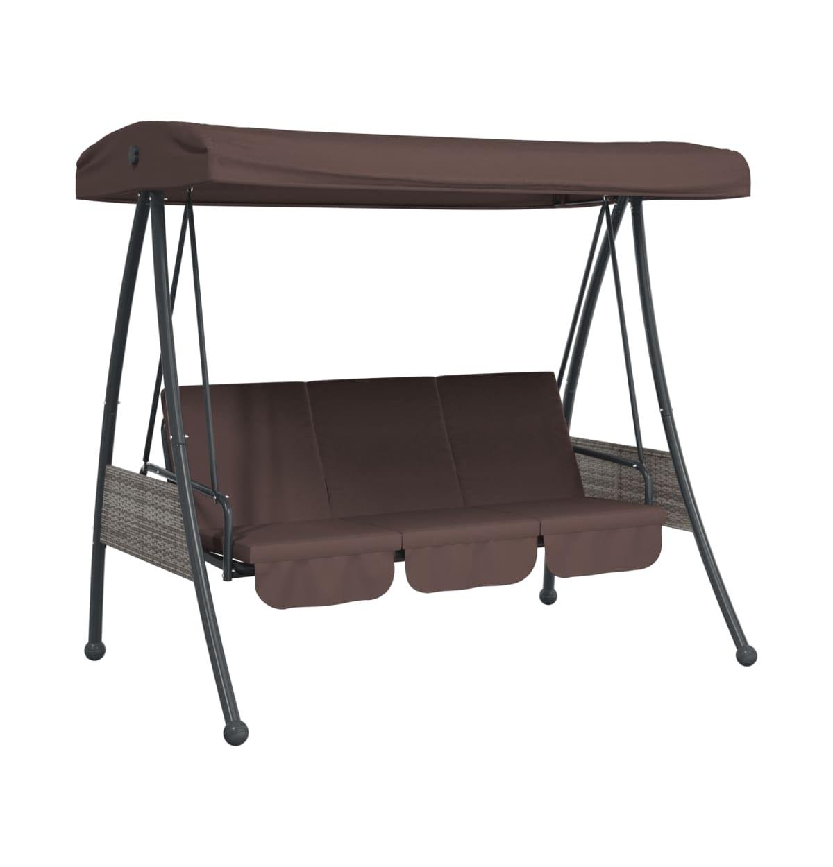 Click here for vidaXL Garden Swing Bench Coffee Brown - Brown prices